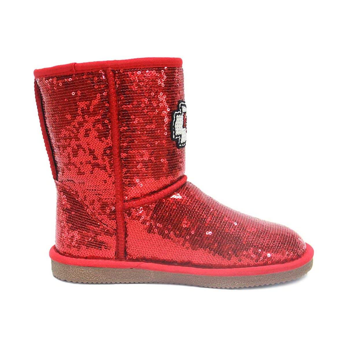Women's Cuce Red Kansas City Chiefs Knee-high Sequin Boots Flash Sales ...