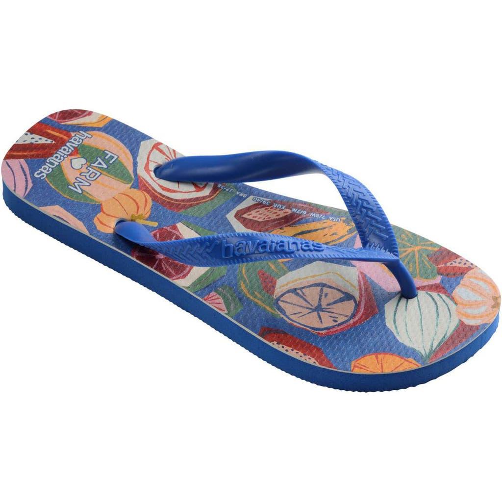 Havaianas X Farm Rio Fruit Flip Flop in Blue | Lyst