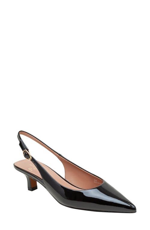 Linea Paolo Cecil Slingback Pointed Toe Kitten Heel Pump in Brown | Lyst