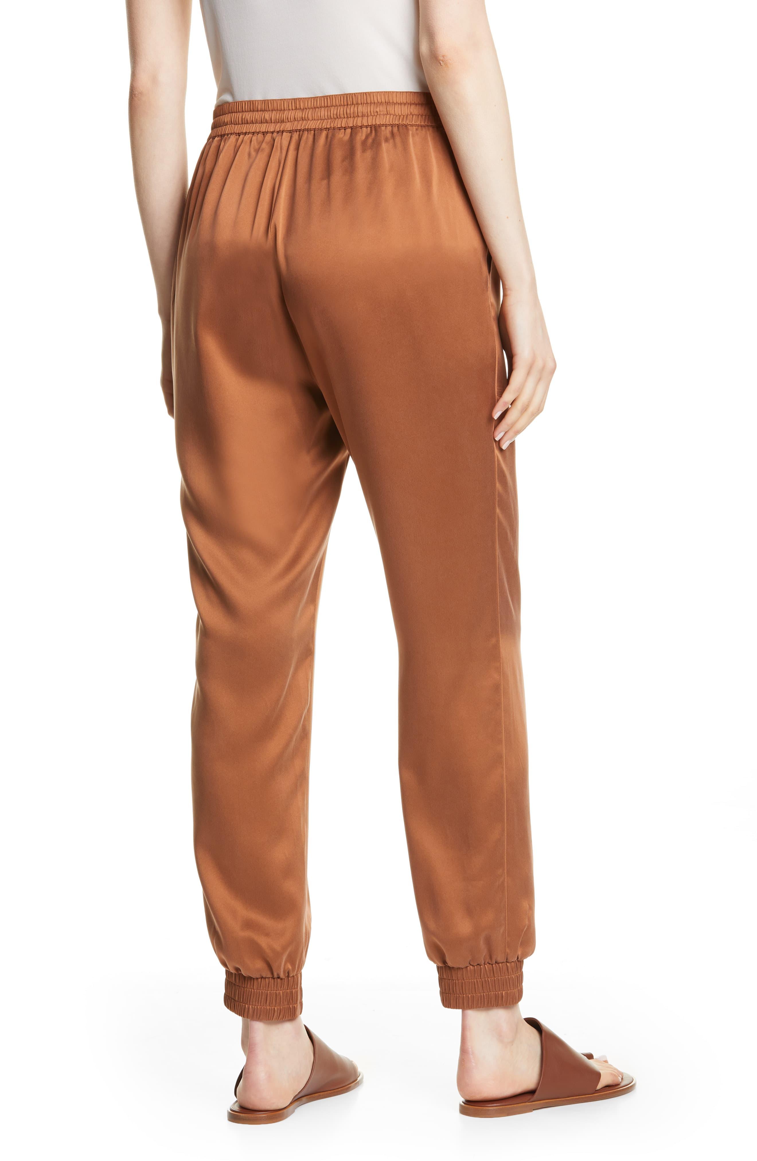 Eileen Fisher Drawstring Silk Ankle Pants in Brown - Lyst Eileen Fisher Drawstring Silk Ankle Pants in Brown - Lyst