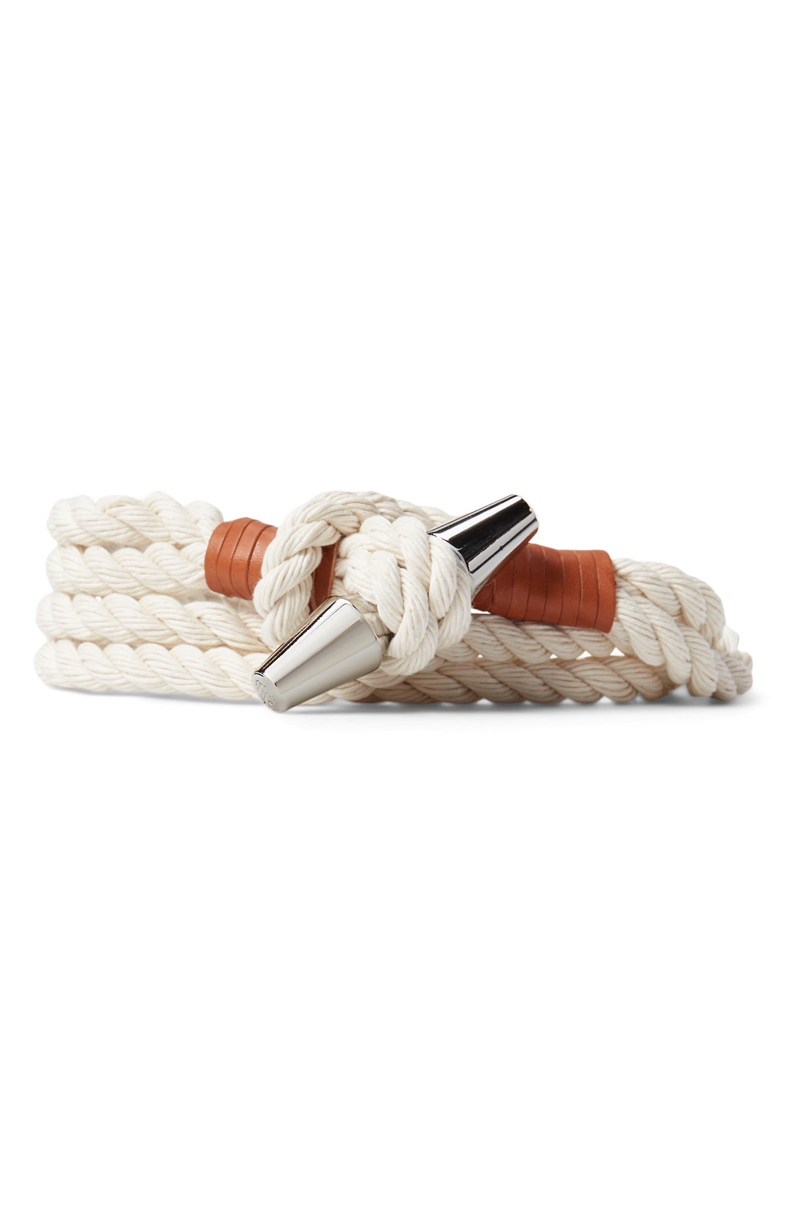 Ralph Lauren Purple Label Rope toggle Belt in White for Men | Lyst