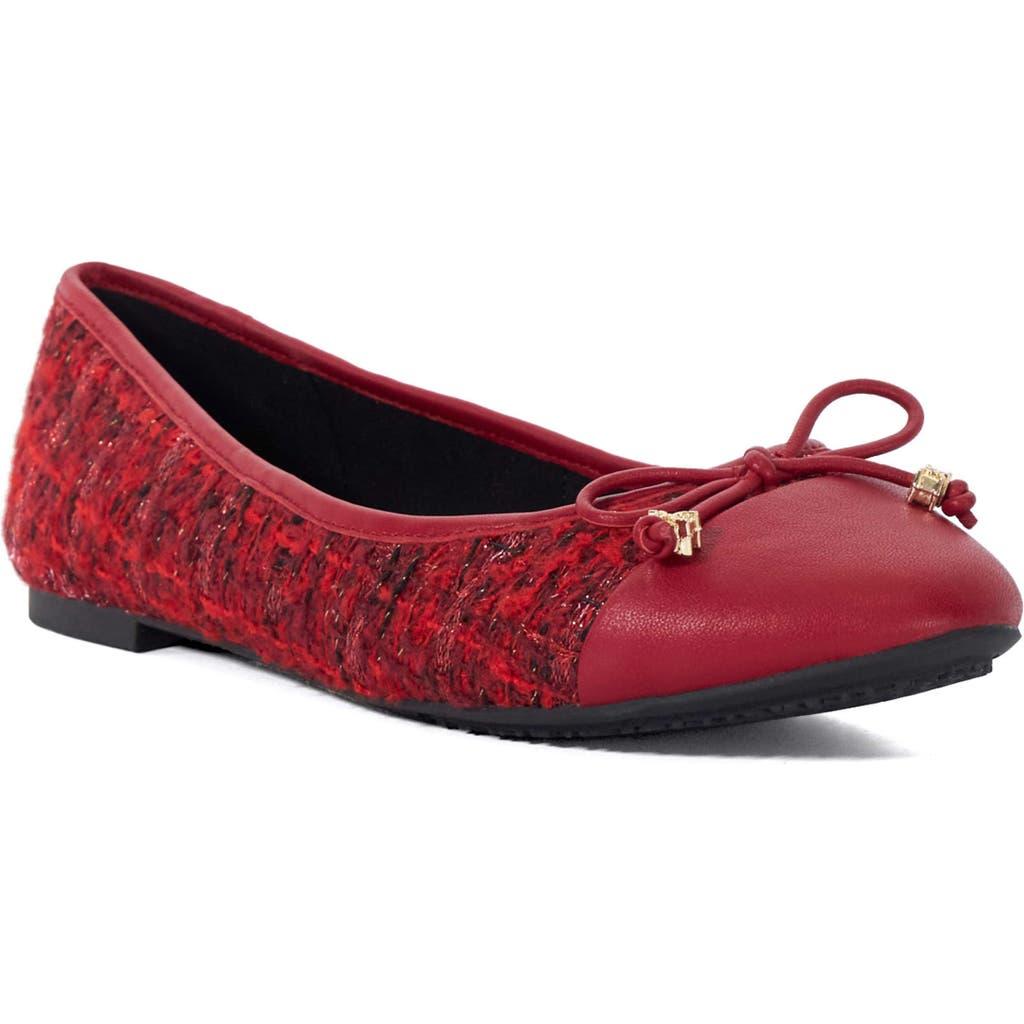 Dune Hallis Cap Toe Ballet Flat in Red | Lyst