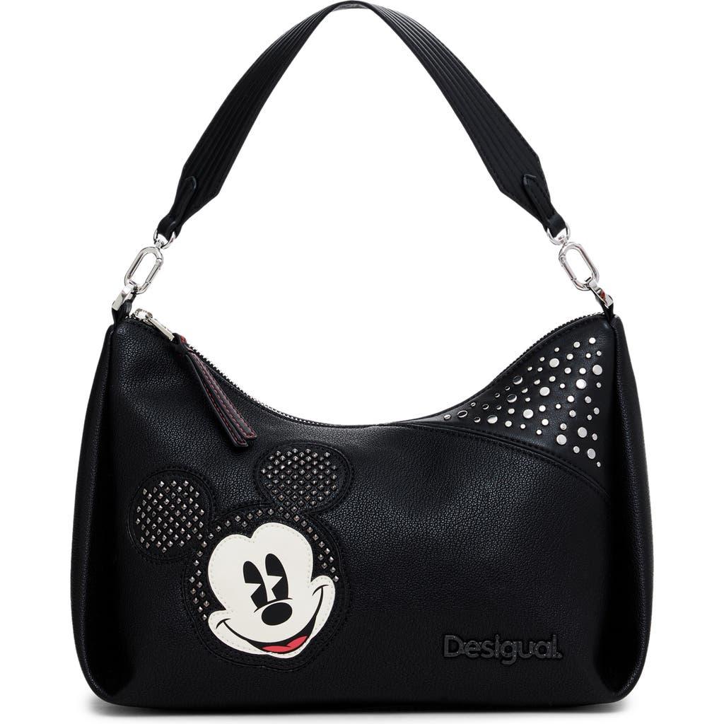 Desigual X Mickey Mouse Faux Leather Shoulder Bag in Black | Lyst