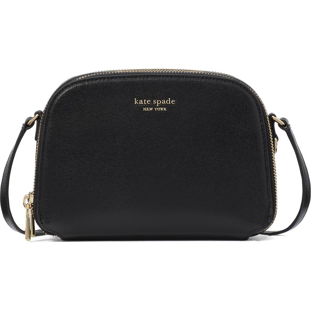 Kate Spade Devin Saffiano Leather Double Crossbody Bag in Black | Lyst