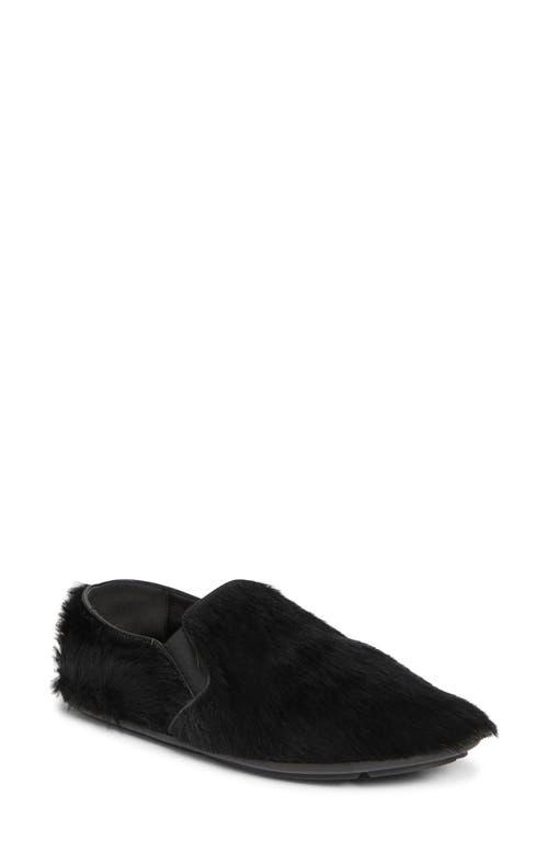 The Row Vincit Genuine Calf Hair Slip-On Shoe in Black | Lyst