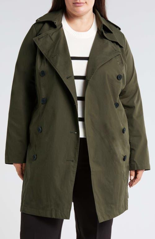 UNIVERSAL STANDARD Derjon Double Breasted Trench Coat in Green | Lyst