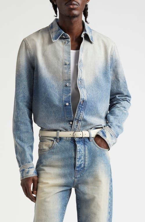 Amiri Quad Interior Denim Button-Up Shirt in Blue for Men | Lyst