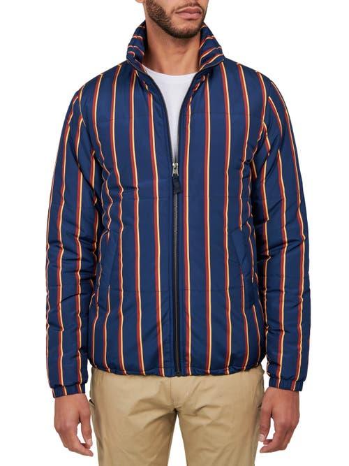 Con.struct Stripe Puffer Jacket in Blue for Men | Lyst