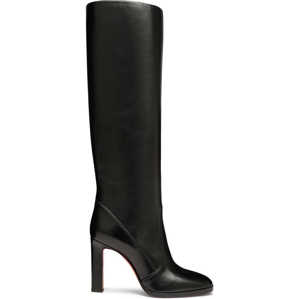 Santoni Andy Leather Boot in Black | Lyst