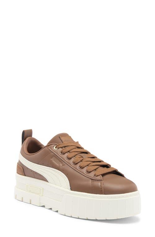 PUMA Mayze Luxe Platform Sneaker in Brown | Lyst