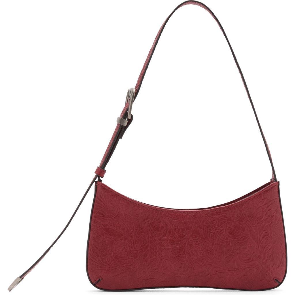Mango Embossed Faux Leather Shoulder Bag in Red | Lyst