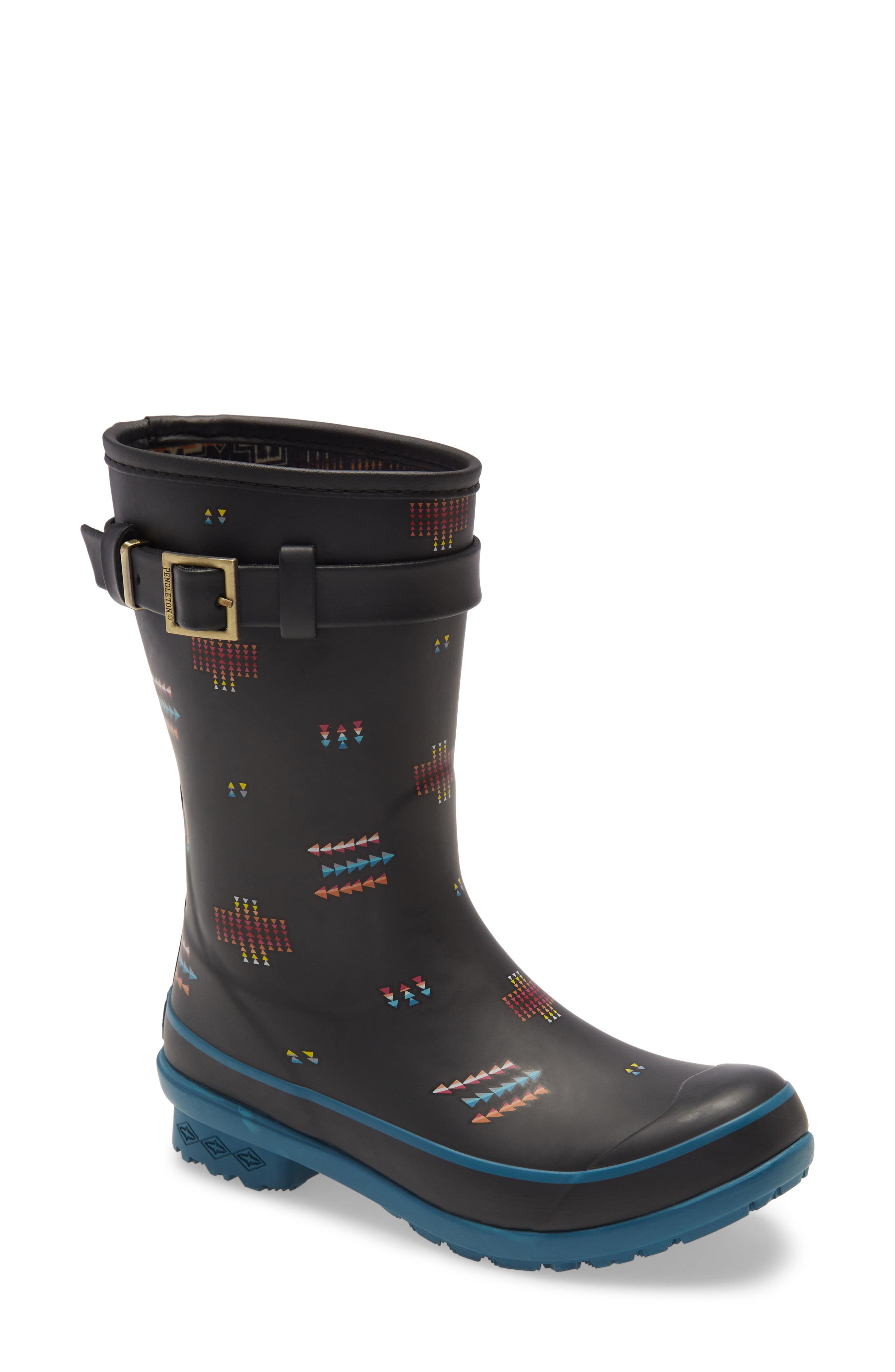 Pendleton Wool Geo Toss Waterproof Short Rain Boot in Black - Lyst