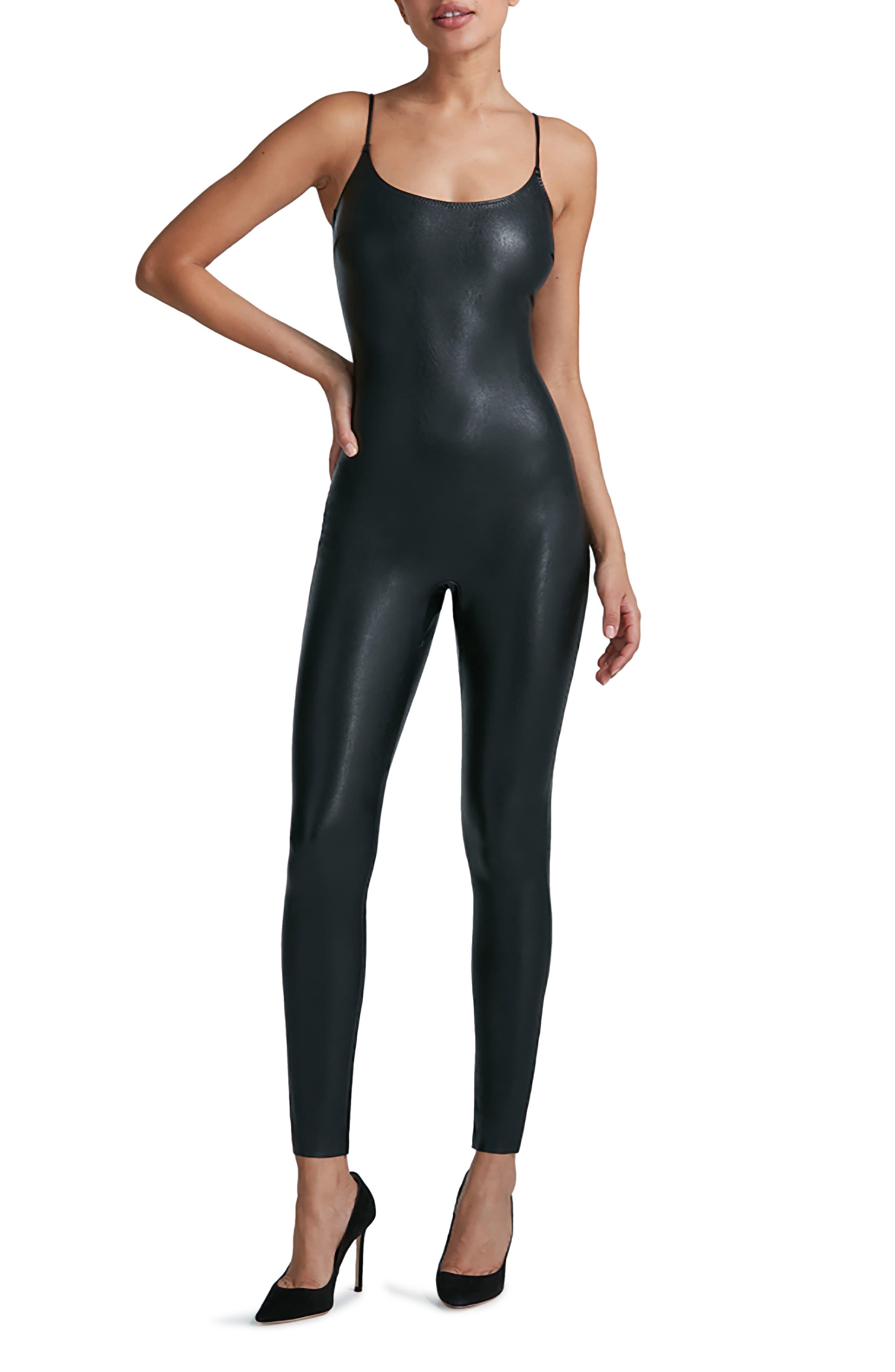 Commando Faux Leather Catsuit In Black Lyst