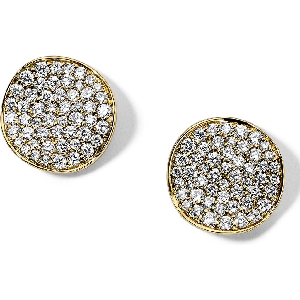 Ippolita Petal-Inspired Diamond Pavé Disc Earrings in Metallic | Lyst