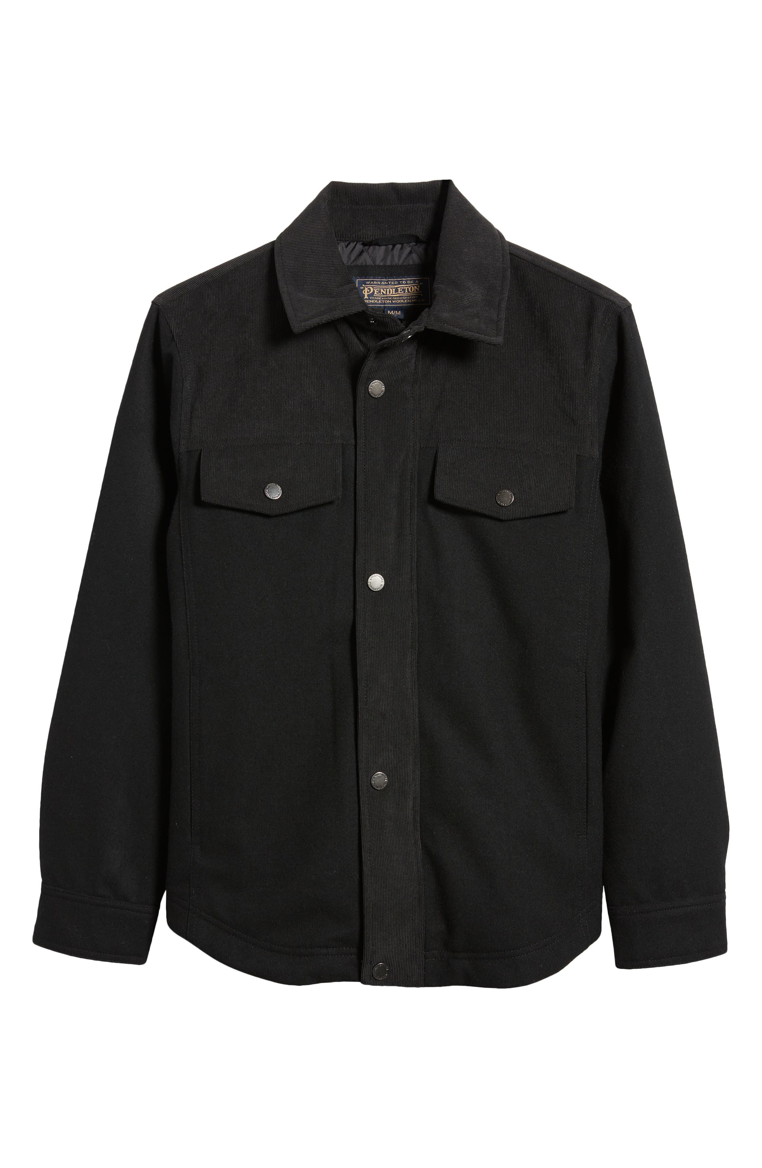 Pendleton Timberline Wool Blend Shirt Jacket in Black for Pendleton Timberline Wool Blend Shirt Jacket in Black for