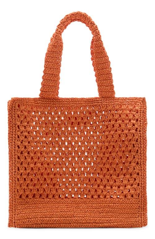 Mango Straw Shopper Bag in Orange | Lyst