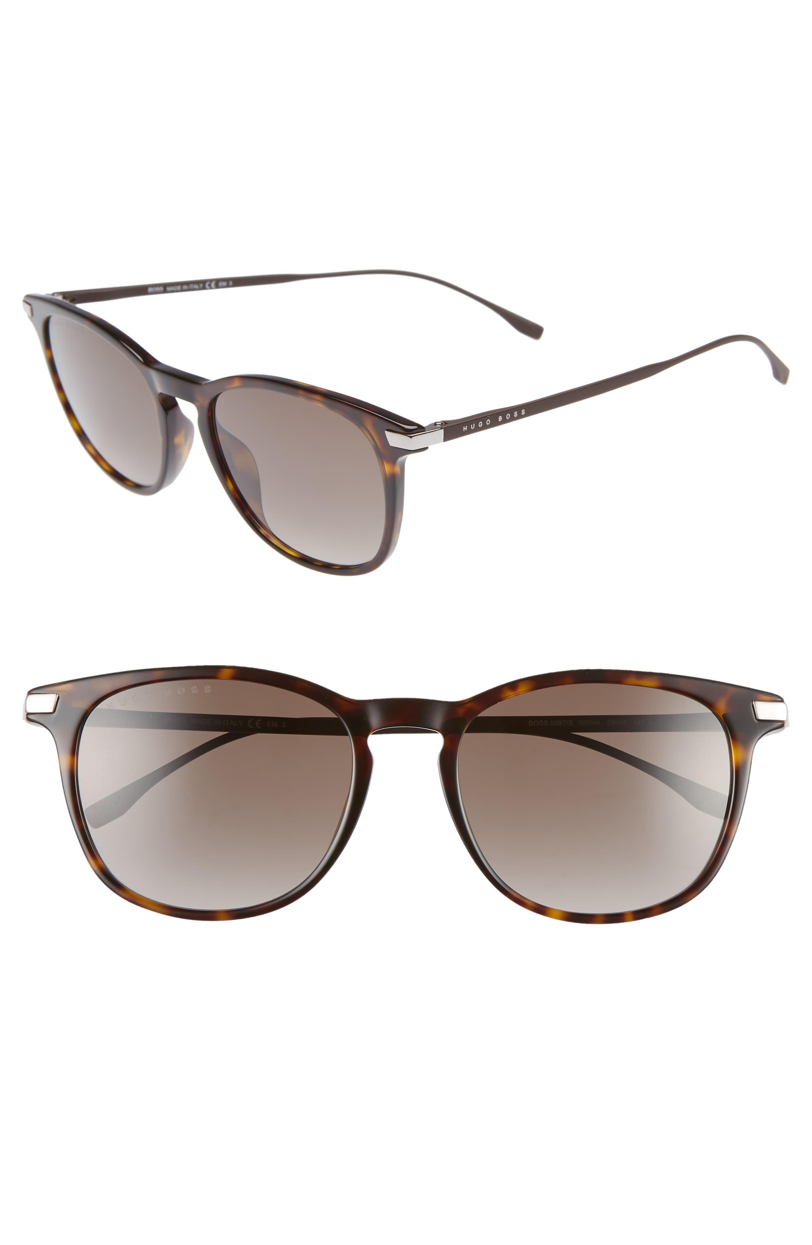 Boss By Hugo Boss 53mm Sunglasses Dark Havana In Brown For Men Lyst
