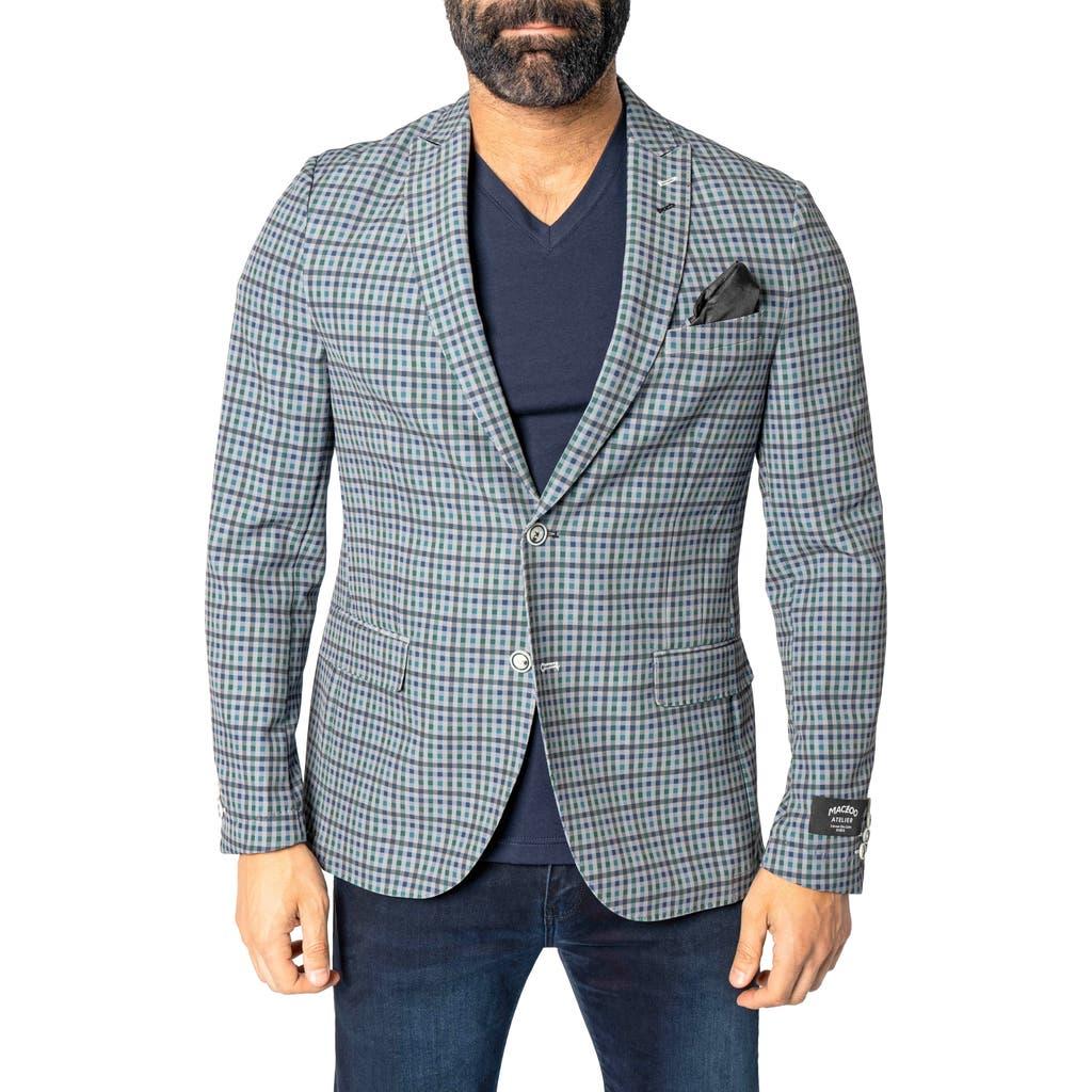 Maceoo Descartes Unconstructed Gingham Irish Blazer in Blue for Men | Lyst