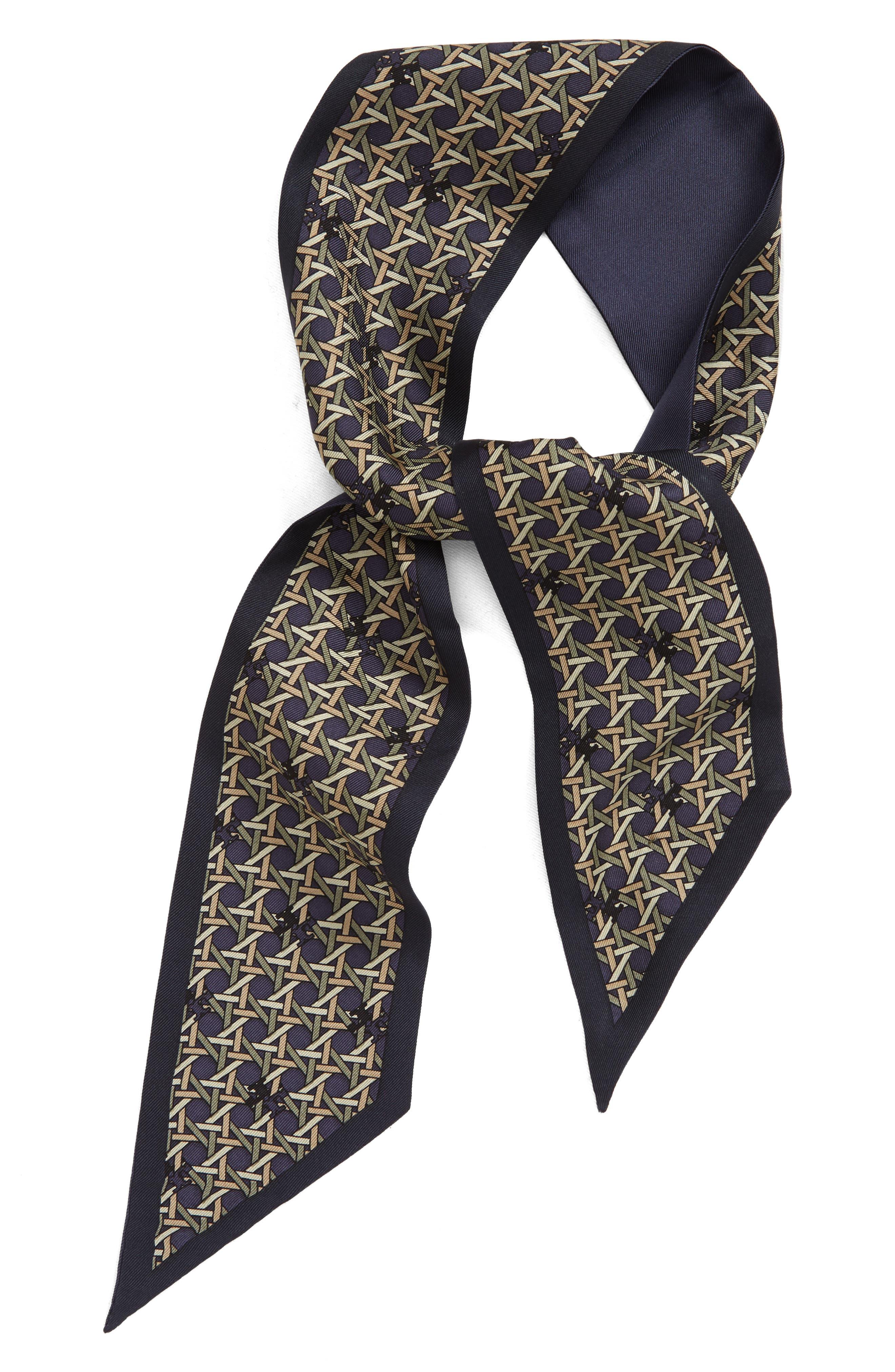Tory Burch Basketweave Ribbon Reversible Tie Scarf | Lyst Tory Burch Basketweave Ribbon Reversible Tie Scarf | Lyst