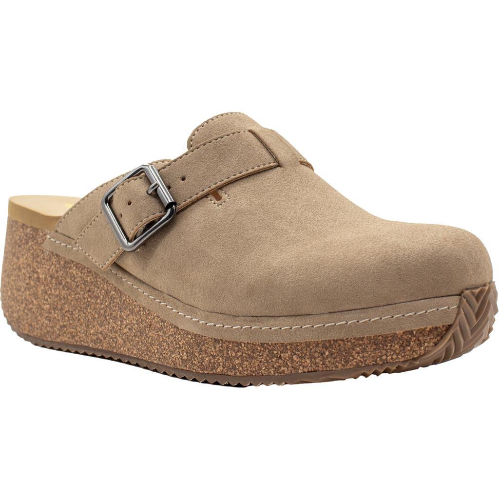 Volatile Thayer Platform Wedge Clog in Natural | Lyst