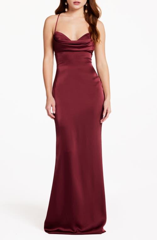 Katie May Tara Cowl Neck Gown in Red | Lyst