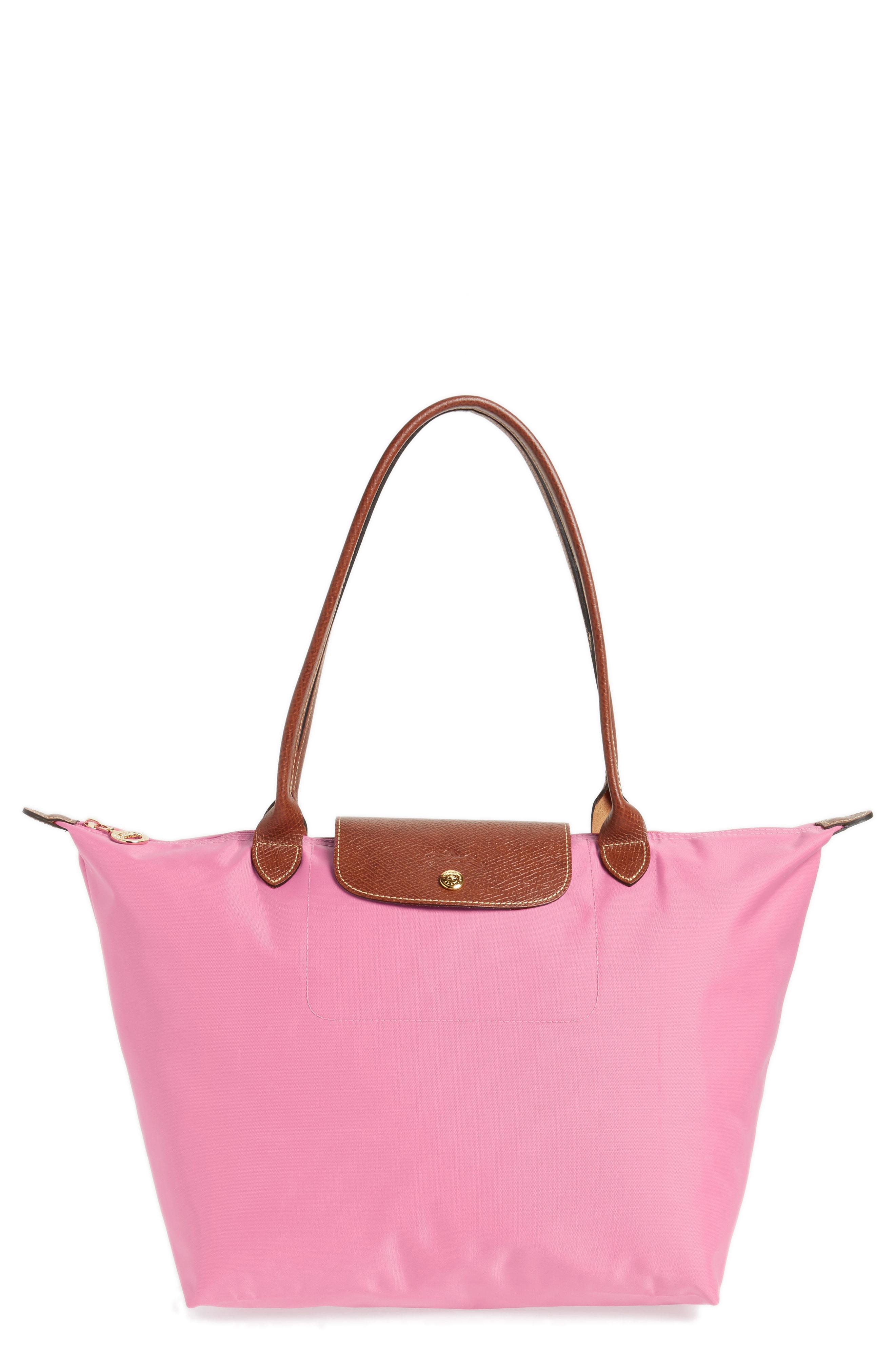Longchamp Synthetic Large Le Pliage Tote in Pink/Gold (Pink) - Lyst