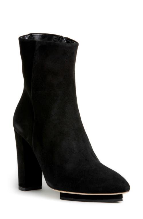 Beautiisoles Teresa Pointed Toe Platform Bootie in Black | Lyst