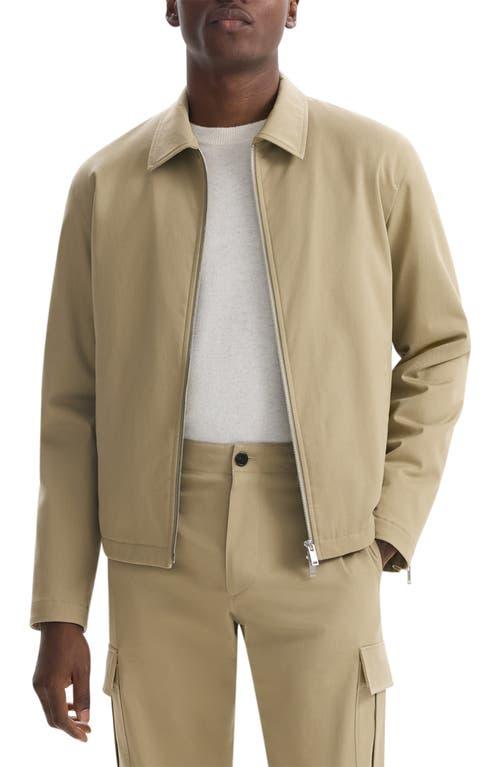 Theory Cotton Twill Zip Cuff Bomber Jacket in Natural for Men | Lyst