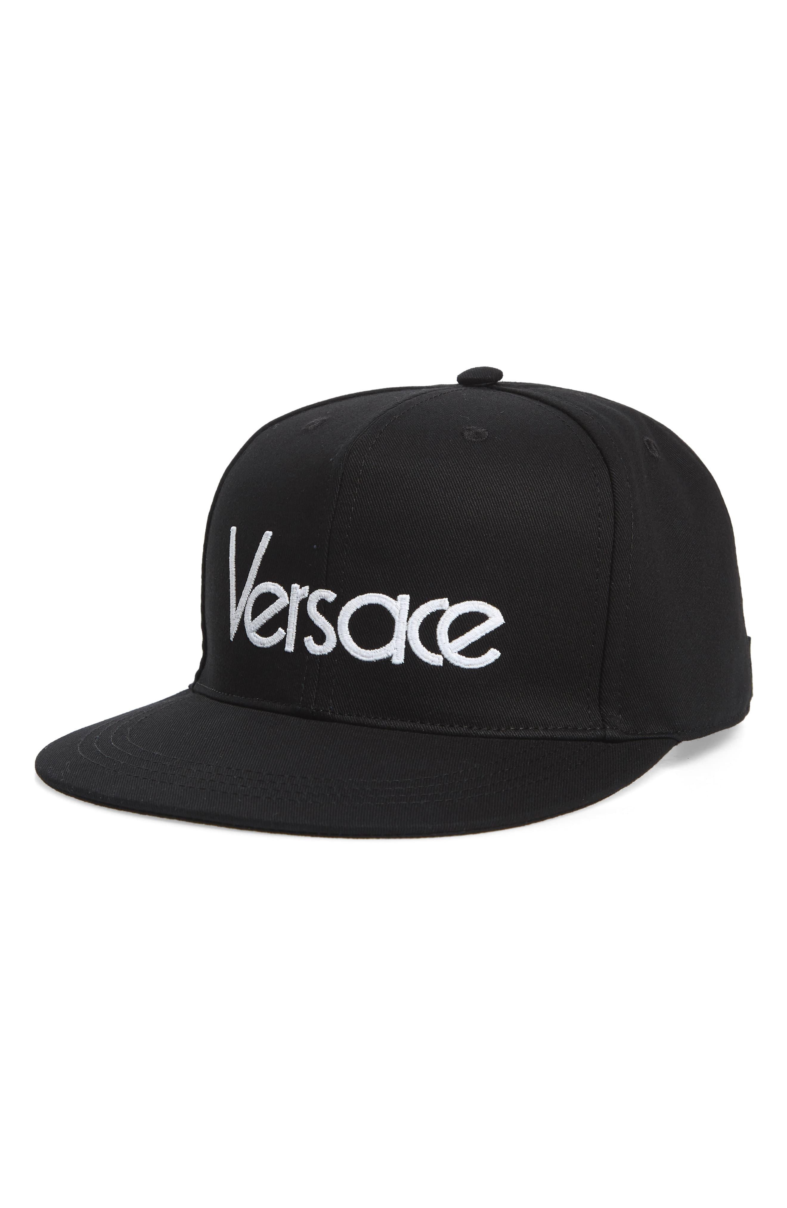 Versace Cotton Logo Ball Cap in Black/ White (Black) for Men - Lyst