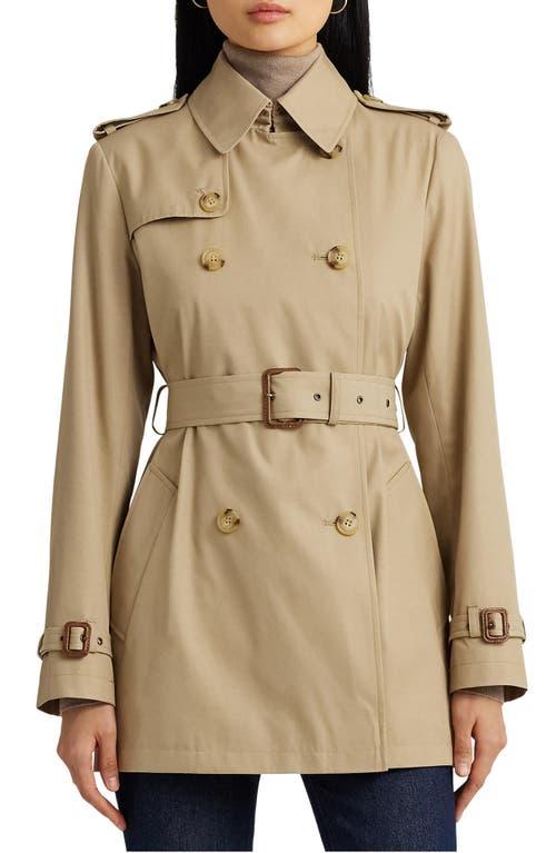 Ralph Lauren Belted Water Resistant Double Breasted Trench Jacket