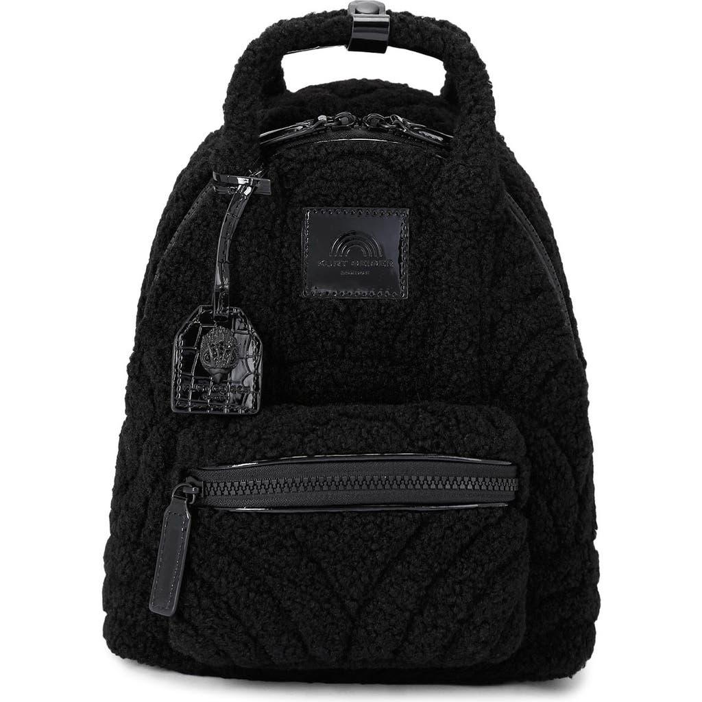 Kurt Geiger Small Southbank Faux Shearling Backpack in Black | Lyst