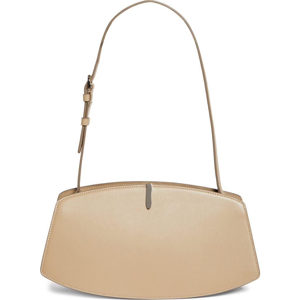 SAVETTE Italian Calfskin Leather Shoulder Bag in Natural | Lyst