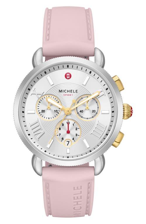 Michele Sporty Sport Sail Chronograph Watch Head With Silicone Strap ...