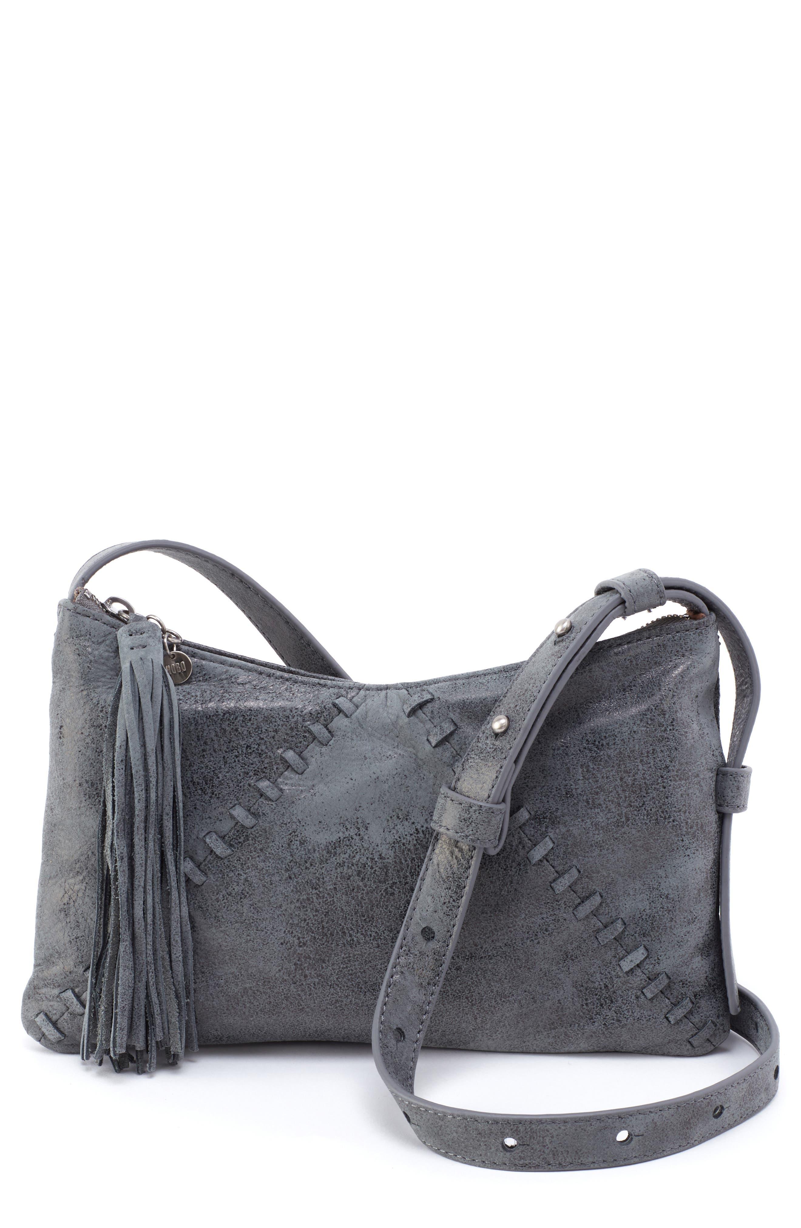 Hobo International Paulette Small Leather Crossbody Bag in Gray | Lyst