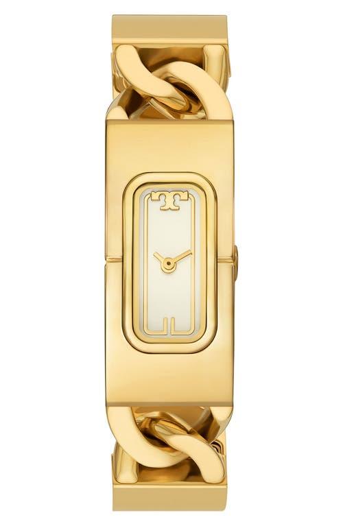 Tory Burch The T Rectangular Bracelet Watch, 40Mm in Metallic | Lyst