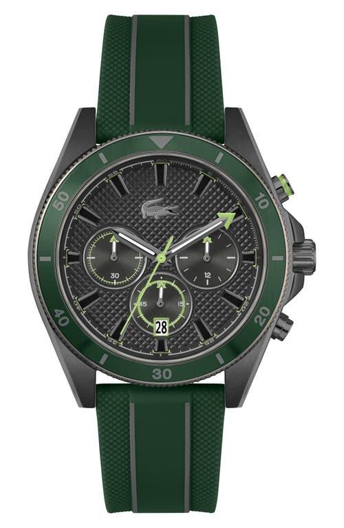 Lacoste Mainsail Chronograph Silicone Strap Watch, 43Mm in Green for Men | Lyst