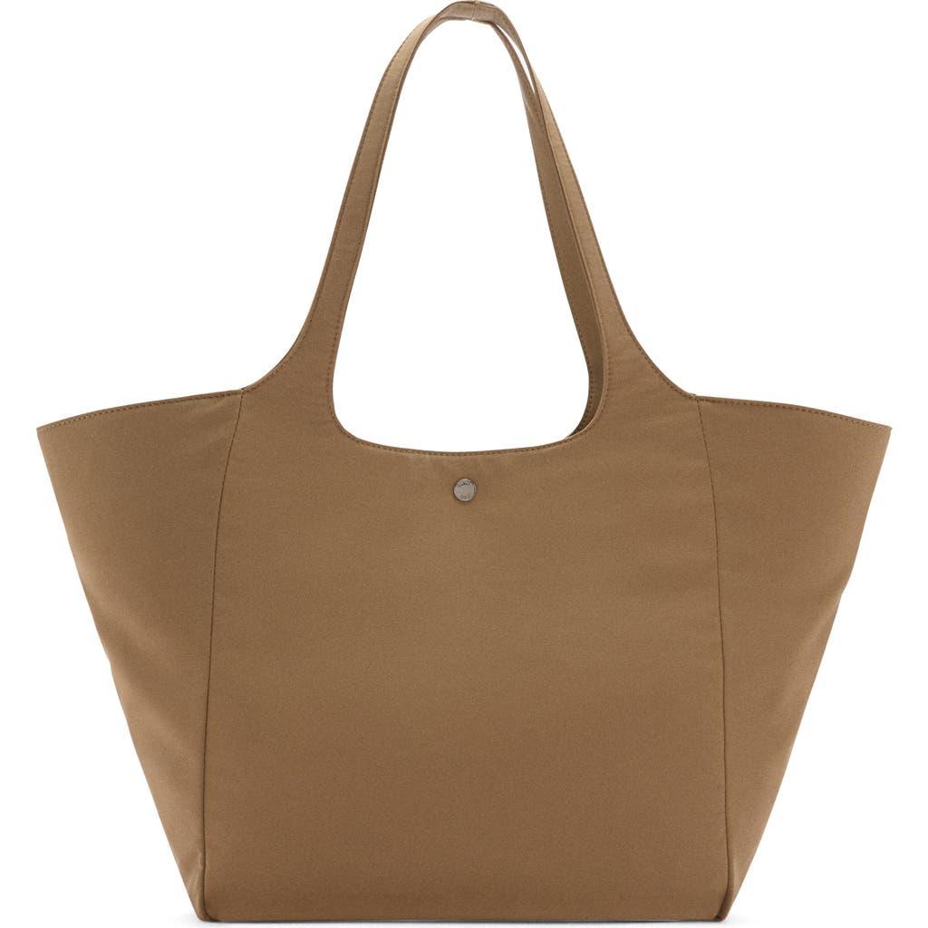 Mango Nylon Tote in Brown | Lyst
