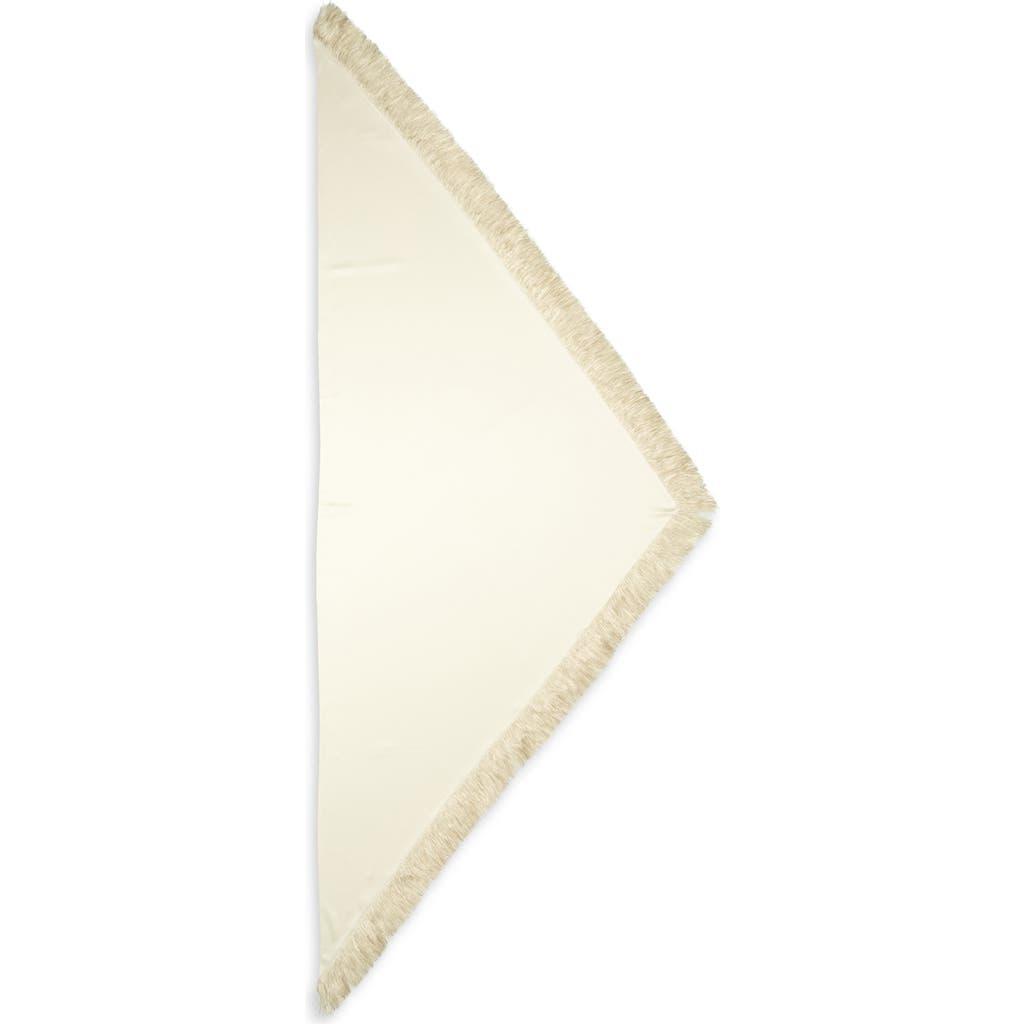TOTEME Charmeuse Satin Triangle Fringe Scarf in Natural | Lyst