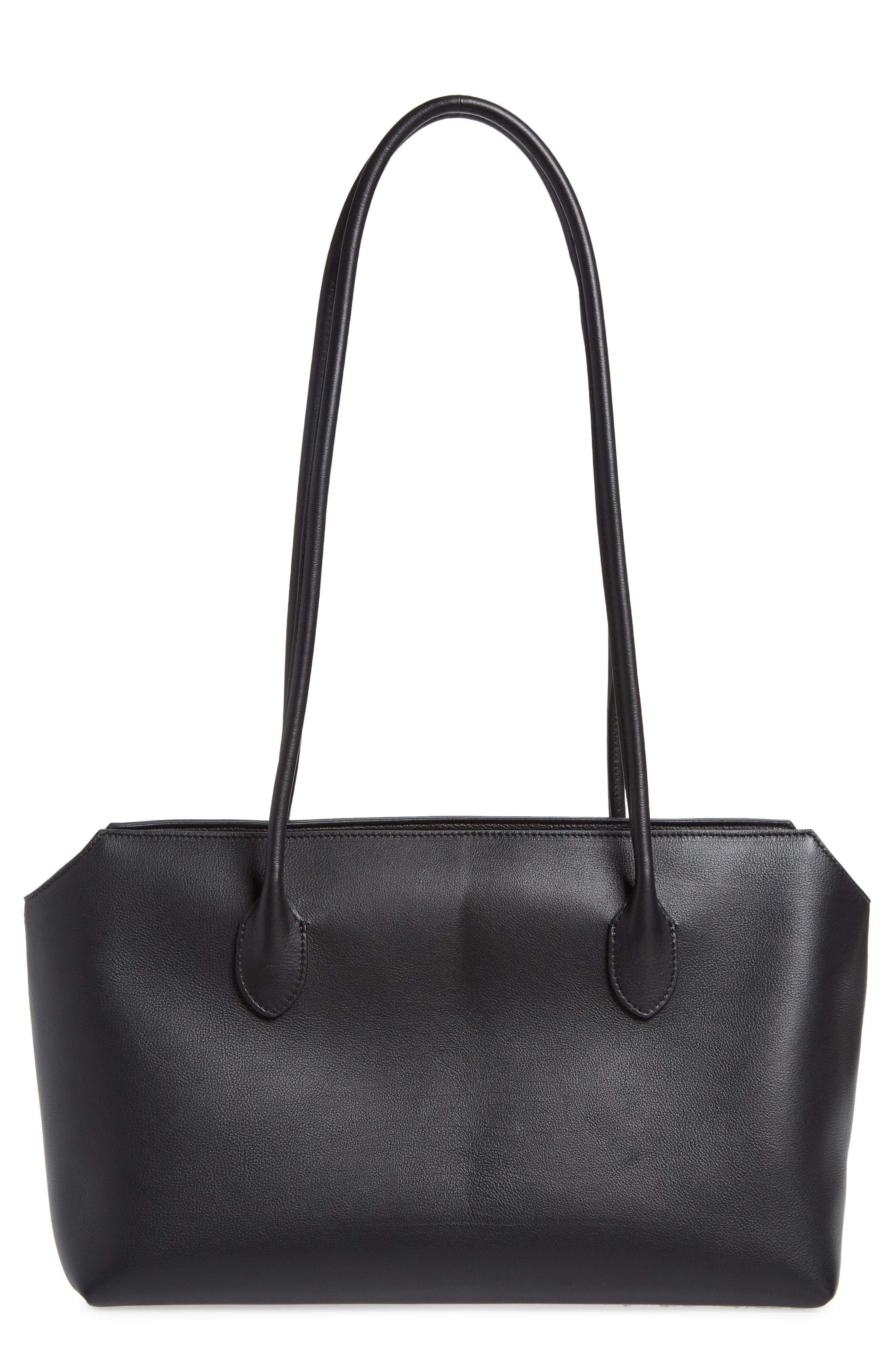 The Row Terrasse Leather Shoulder Bag in Black | Lyst