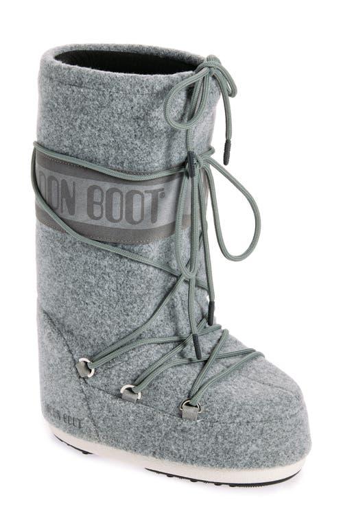 Moon Boot Icon Felt Boot in Gray | Lyst