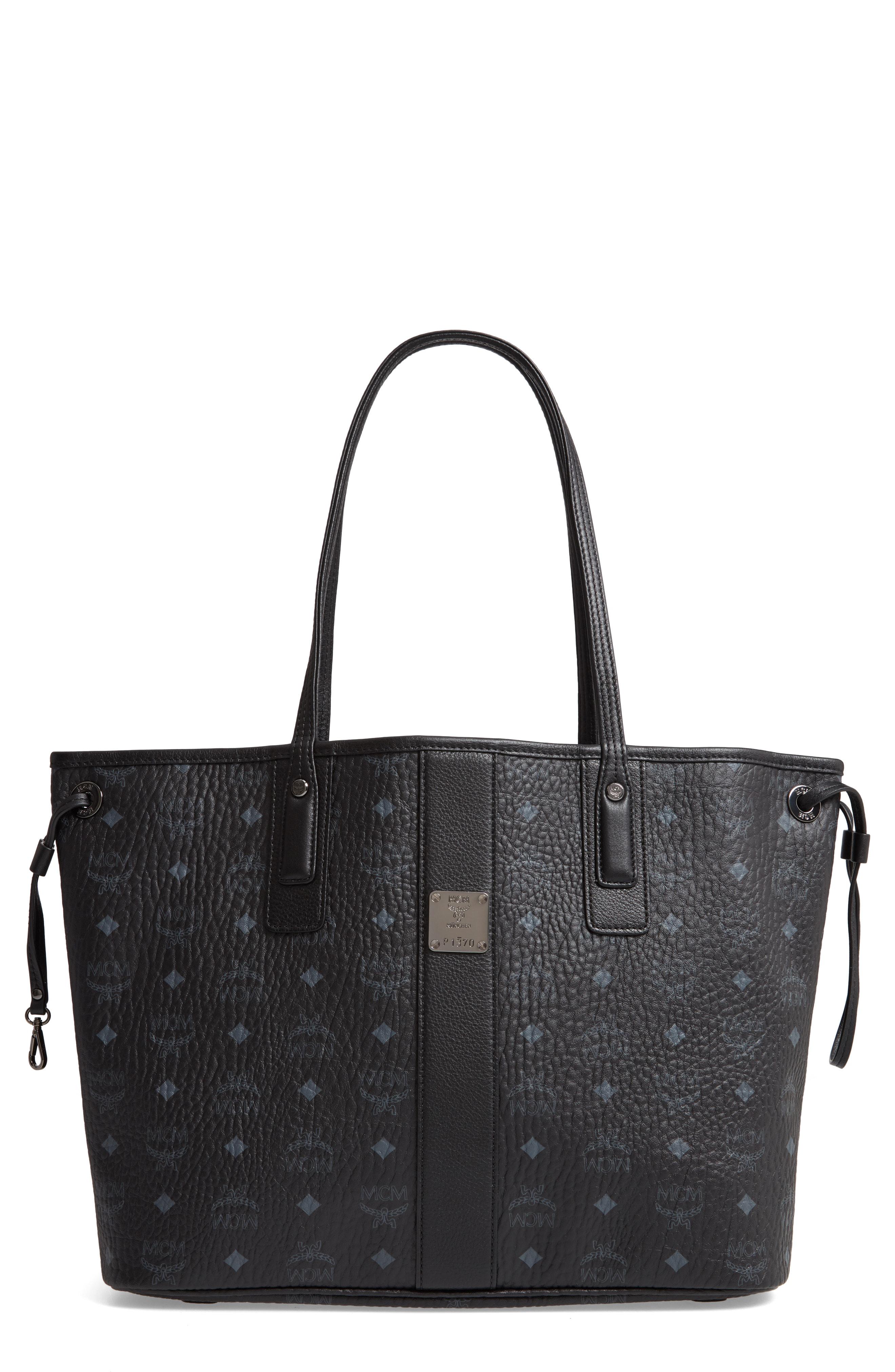 MCM Medium Liz Reversible Shopper in Black - Lyst