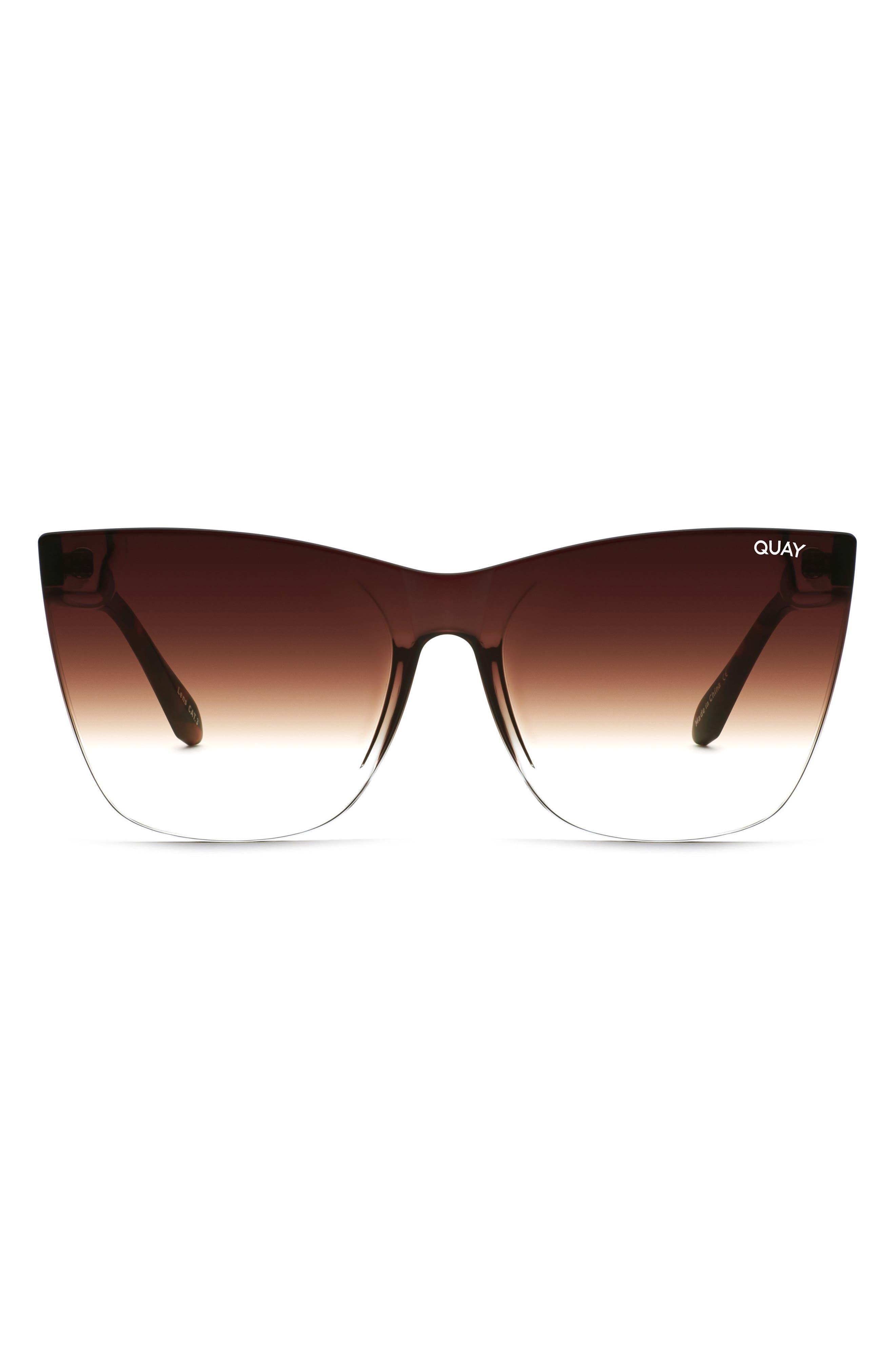 Quay X Love Island Come Thru 57mm Cat Eye Sunglasses In Brown Lyst