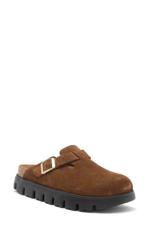 Birkenstock Boston Chunky Platform Clog in Brown | Lyst