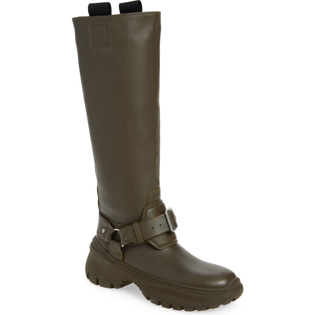 Burberry Stomp Tall Boot in Green | Lyst