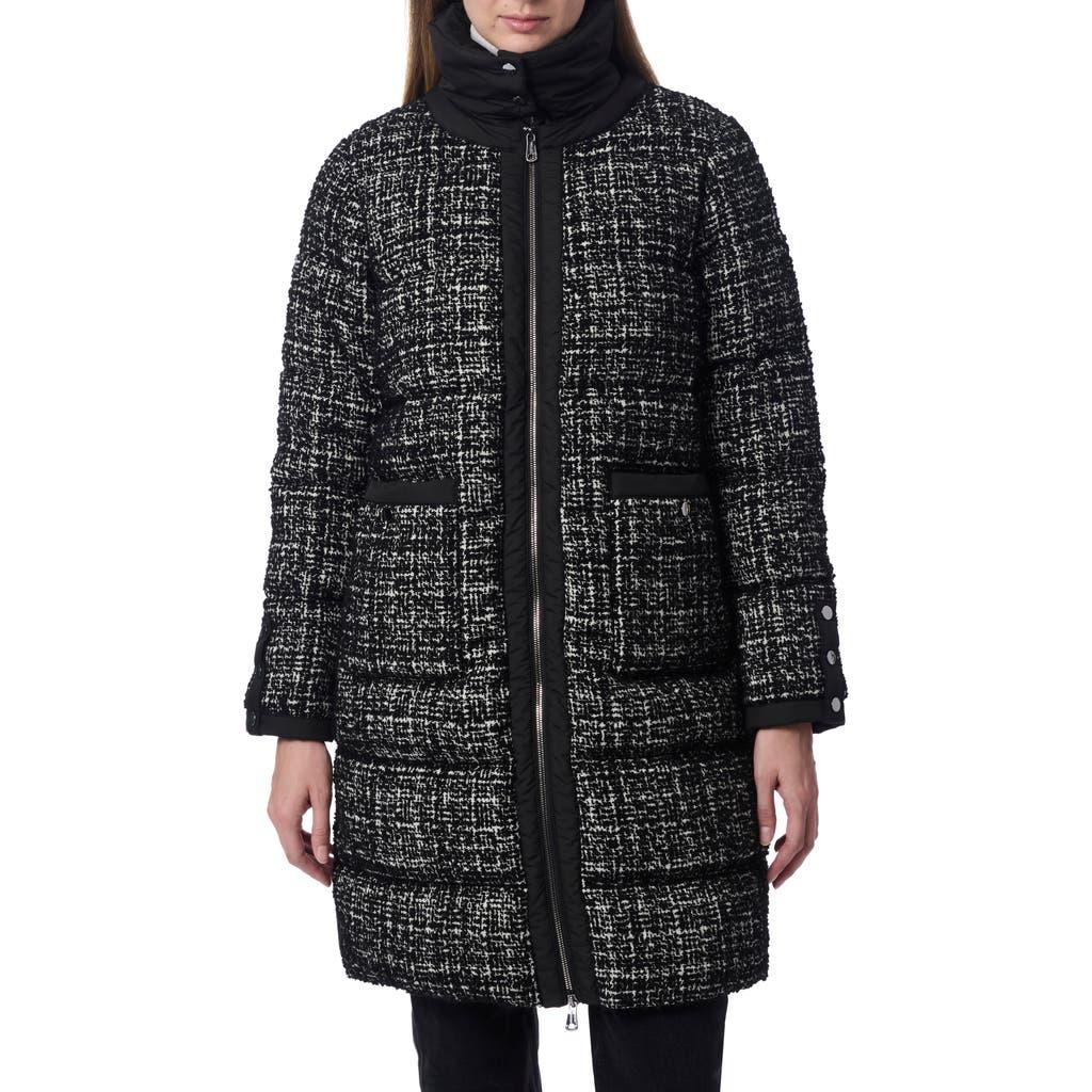 Bernardo Reversible Mixed Media Puffer Coat With Removable Funnel ...