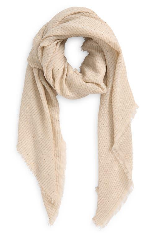 Rag & Bone Stella Sequin Virgin Wool Blend Square Scarf in Natural | Lyst