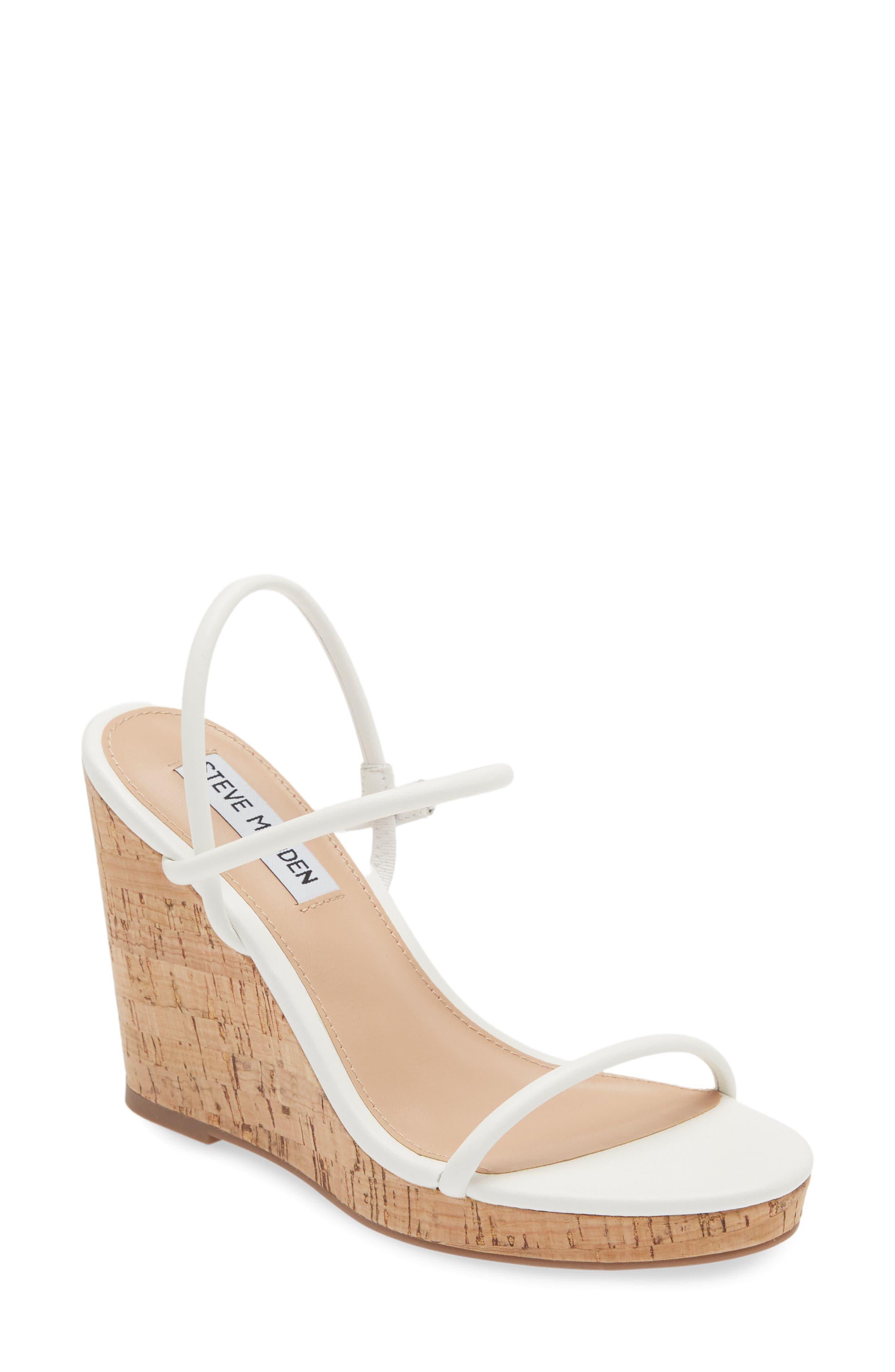 Steve Madden Udell Platform Wedge Sandal in White | Lyst Steve Madden Udell Platform Wedge Sandal in White | Lyst