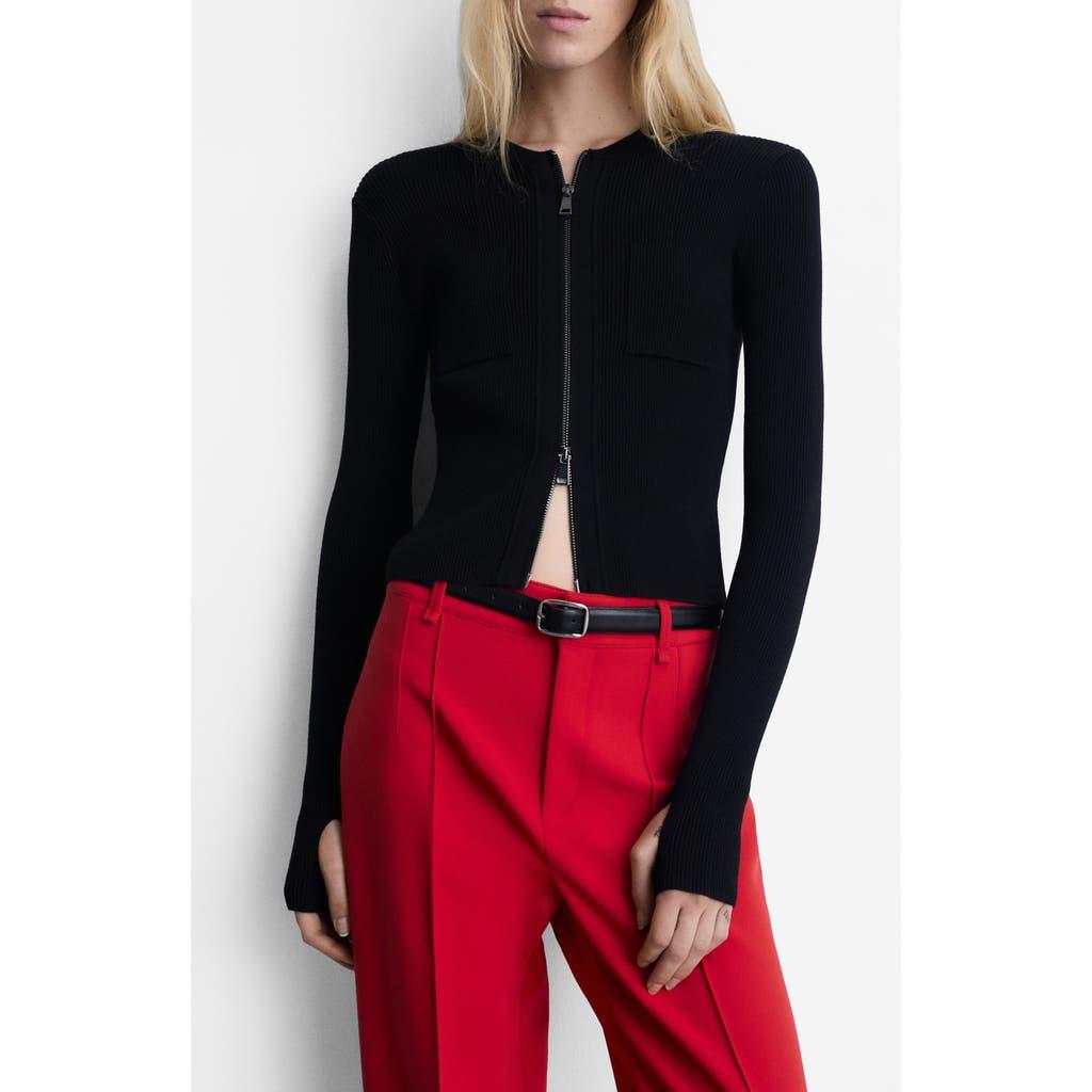 Mango Silunia Knit Jacket in Red | Lyst