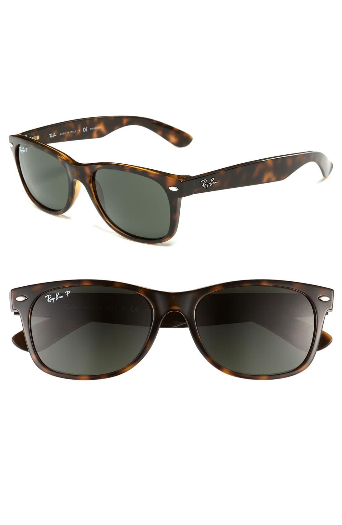 Ray-Ban Standard New Wayfarer 55mm Polarized Sunglasses in Grey (Brown ...
