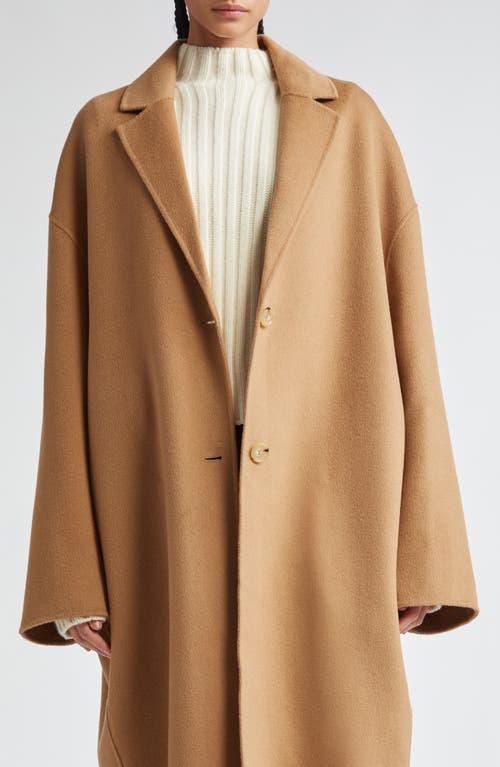 Totême Double Face Wool Cocoon Coat in Brown | Lyst